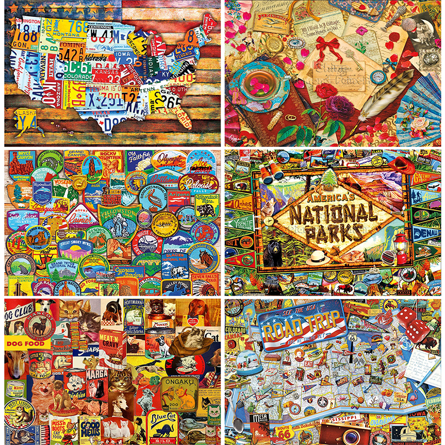 Diamond Painting - Full Round - retro poster landscape (40*30CM)