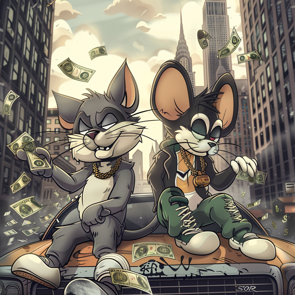 Mouse and Rabbit (velvet cloth) AB drill full round/square diamond painting