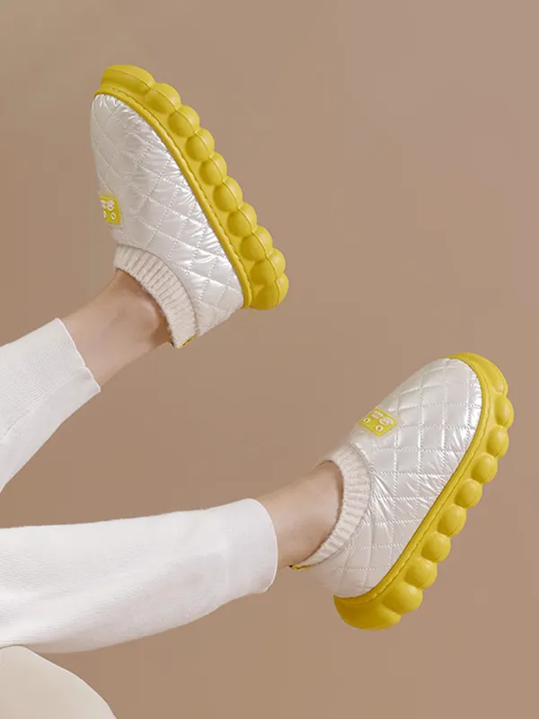Cozy Comfort - Warm Indoor Non-Slip Waterproof Padded Flat Shoes with ...