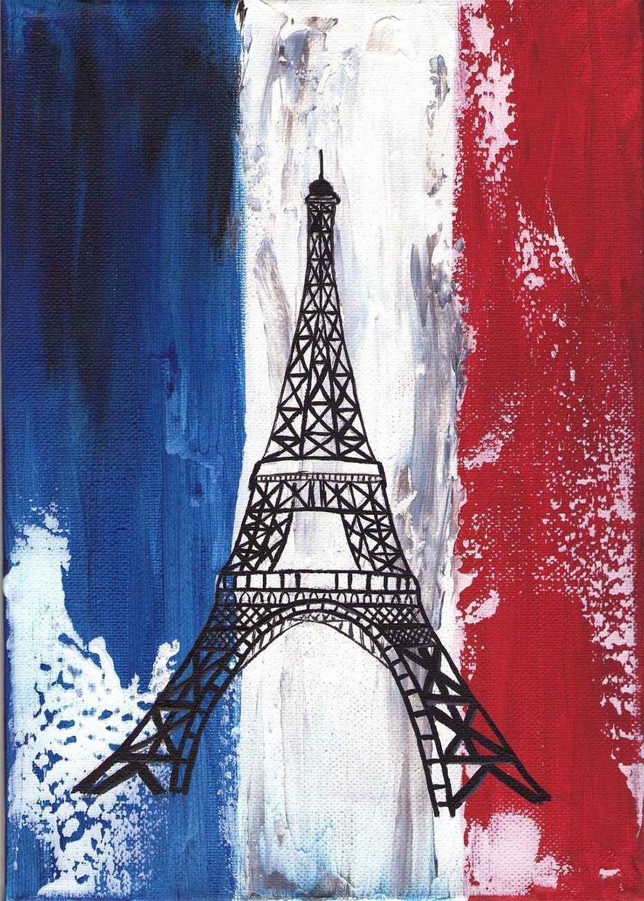 French Flag art DIY Diamond Painting