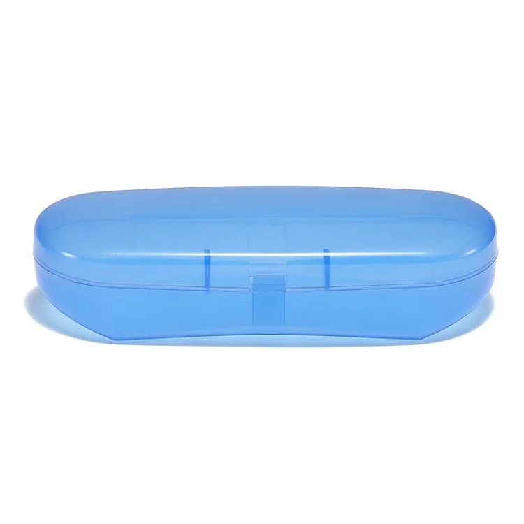 Blue Transparent Glasses Case Plastic Box Flat Mirror Myopia Glasses ...