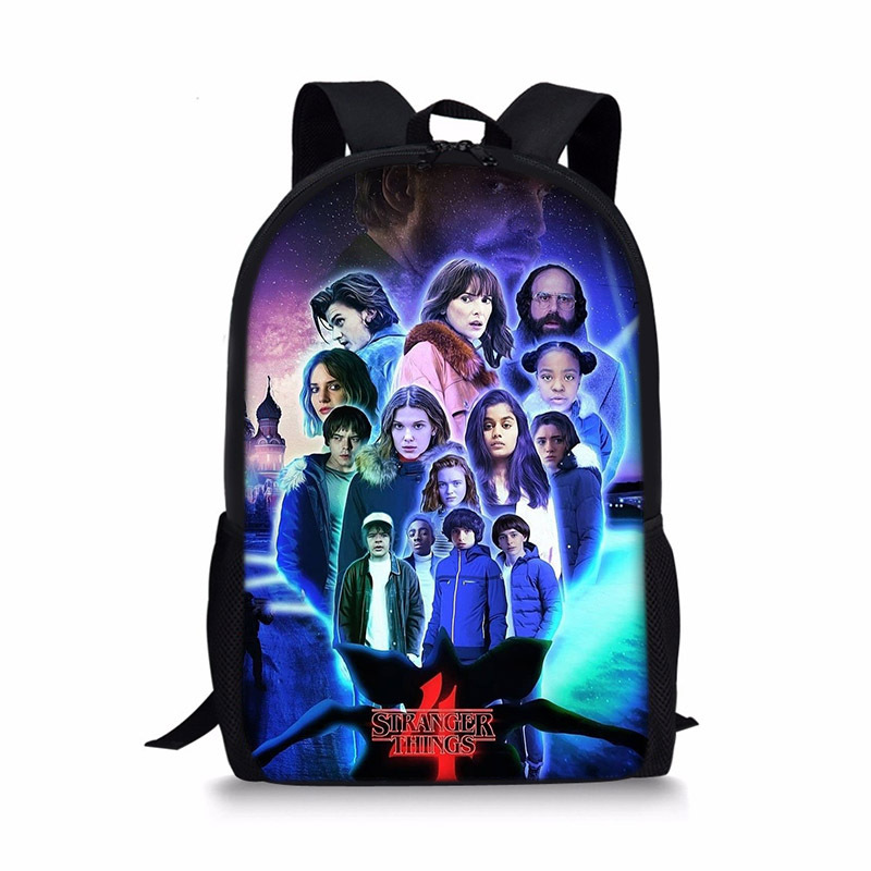 Stranger Things Backpacks Canvas Shoulders bag 3D Print Daypack ...