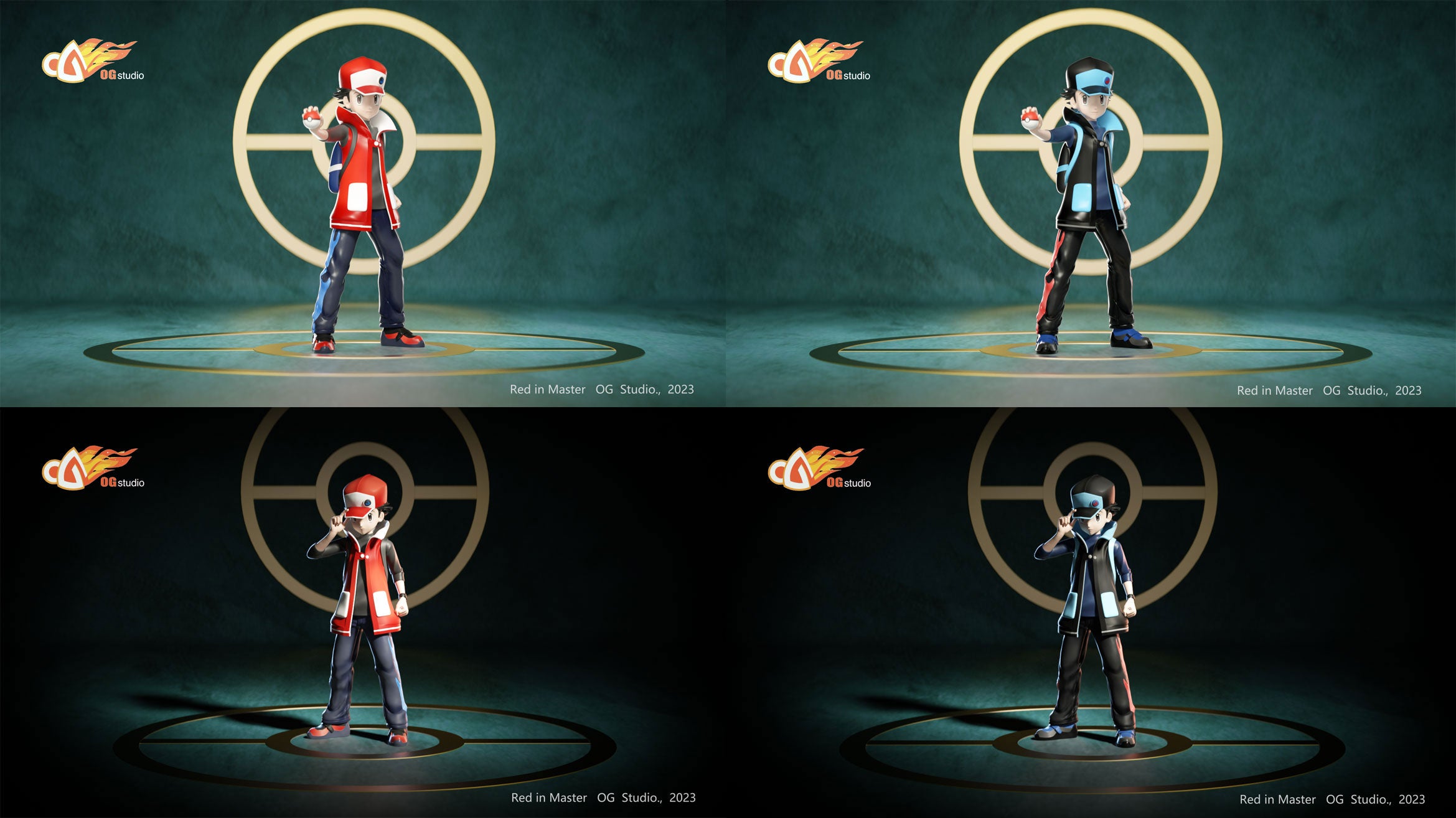 1/20 Scale World Zukan Red - Pokemon Statue - OG Studio [Pre-Order]