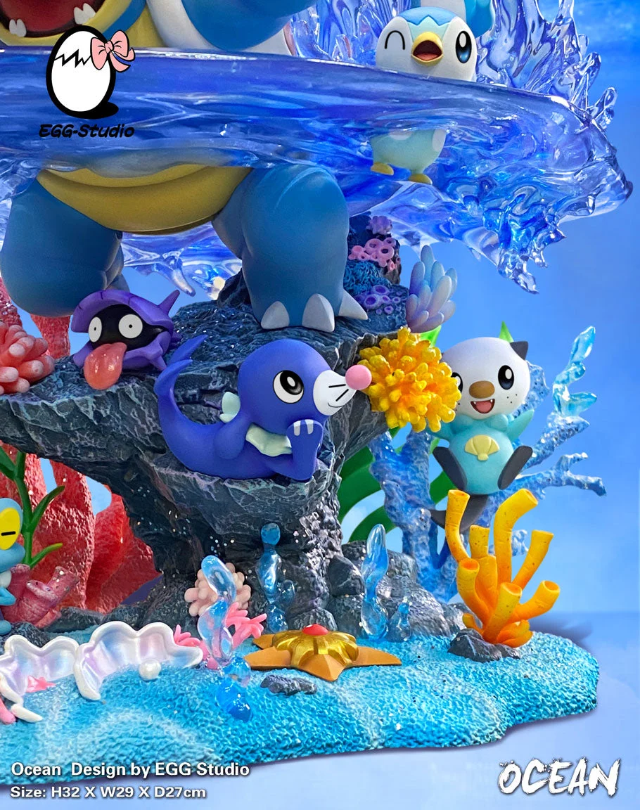 Water Type Family - Pokemon Resin Statue - EGGS Studios [In Stock]