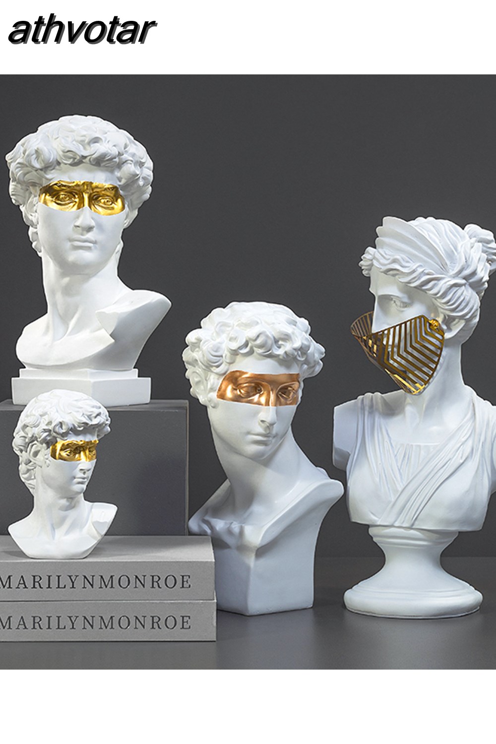 athvotar Imitation Plaster Resin David Sculpture Art Bust Portrait ...