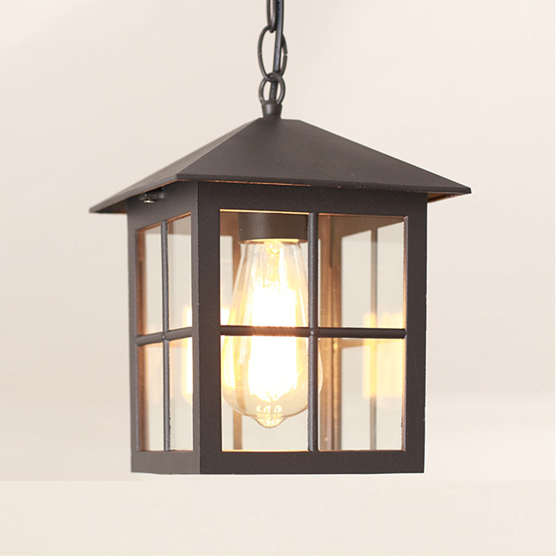 Square Grid Outdoor Waterproof Garden Pendant Light