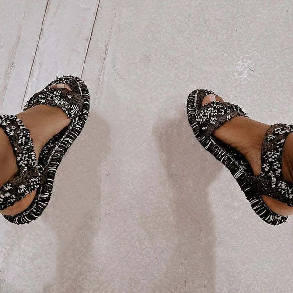 Unique Platform Illusion Open Toe Sandals