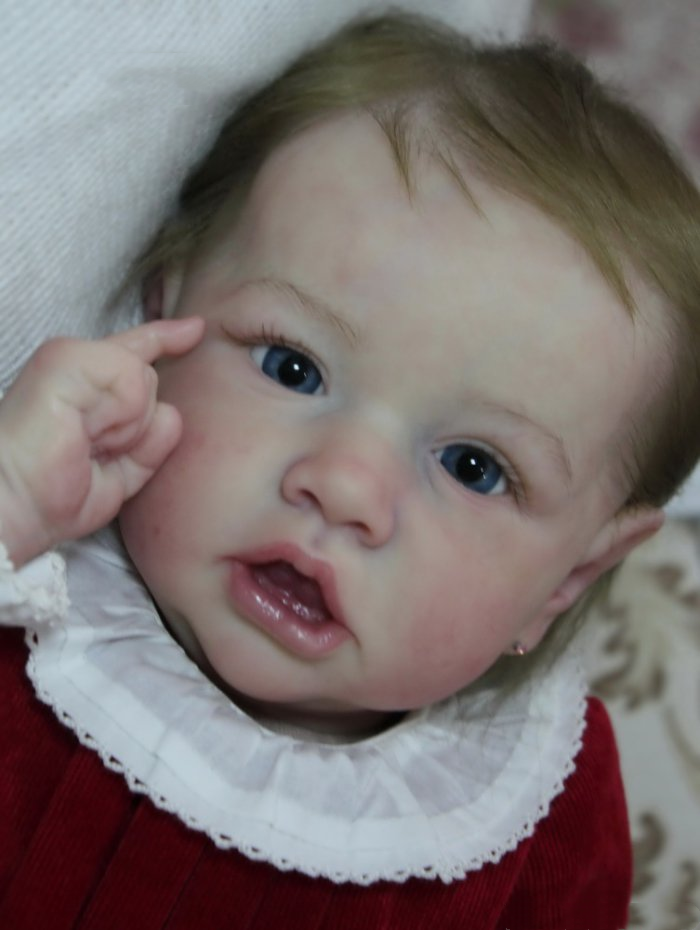 Dollish 22"Little Carla Reborn Saxia Baby Doll Girl, Realistic＆Lifelike Newborn Baby Dolls