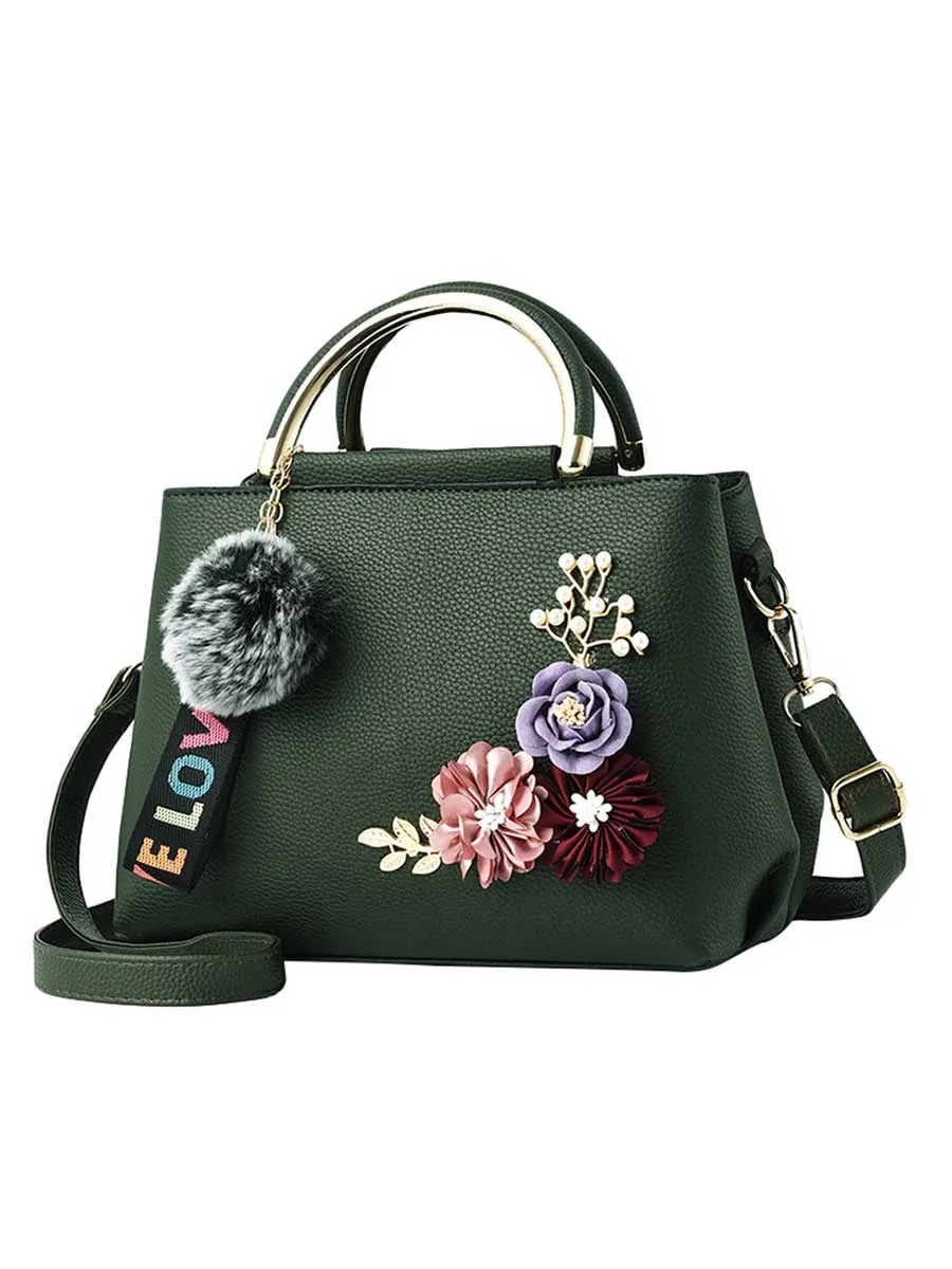 Artificial Flower Handbag Stereo Flowers Messenger Bag