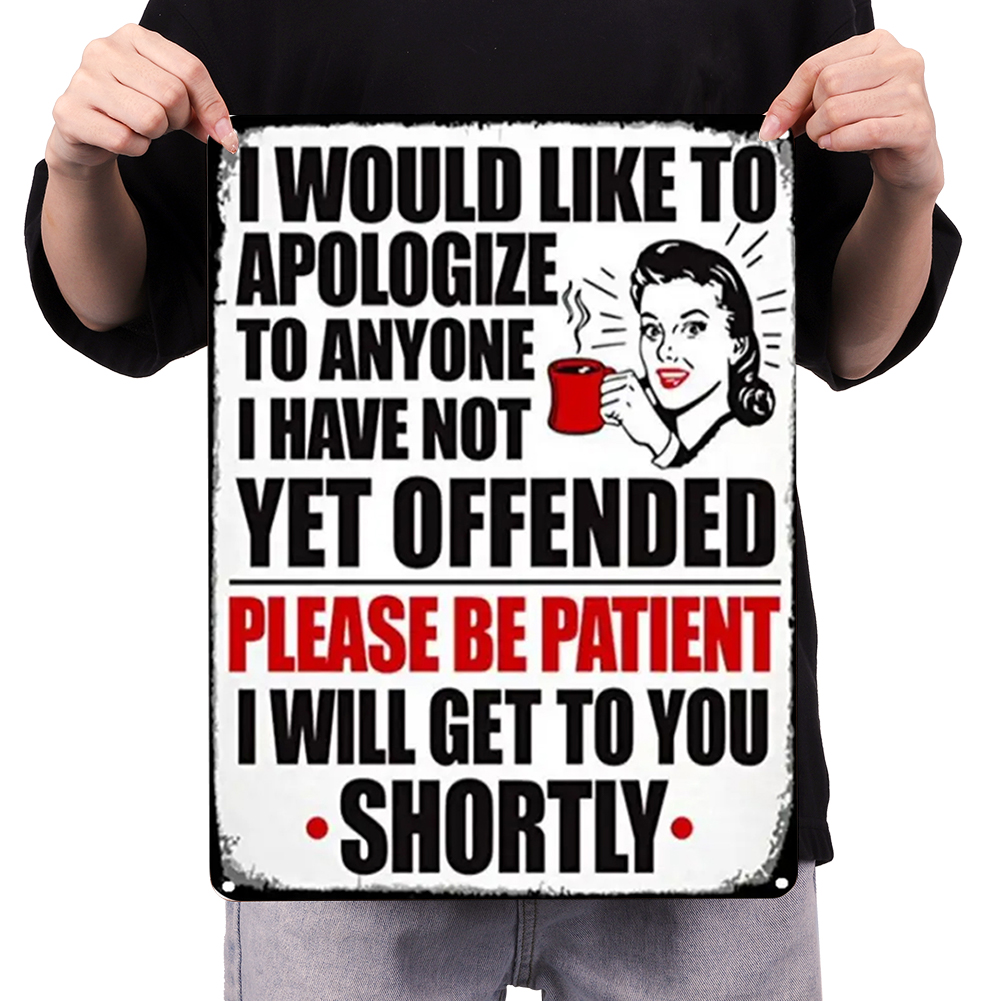 [Big Size]Apology - Metal Tin Signs(12*16Inch) - Bar