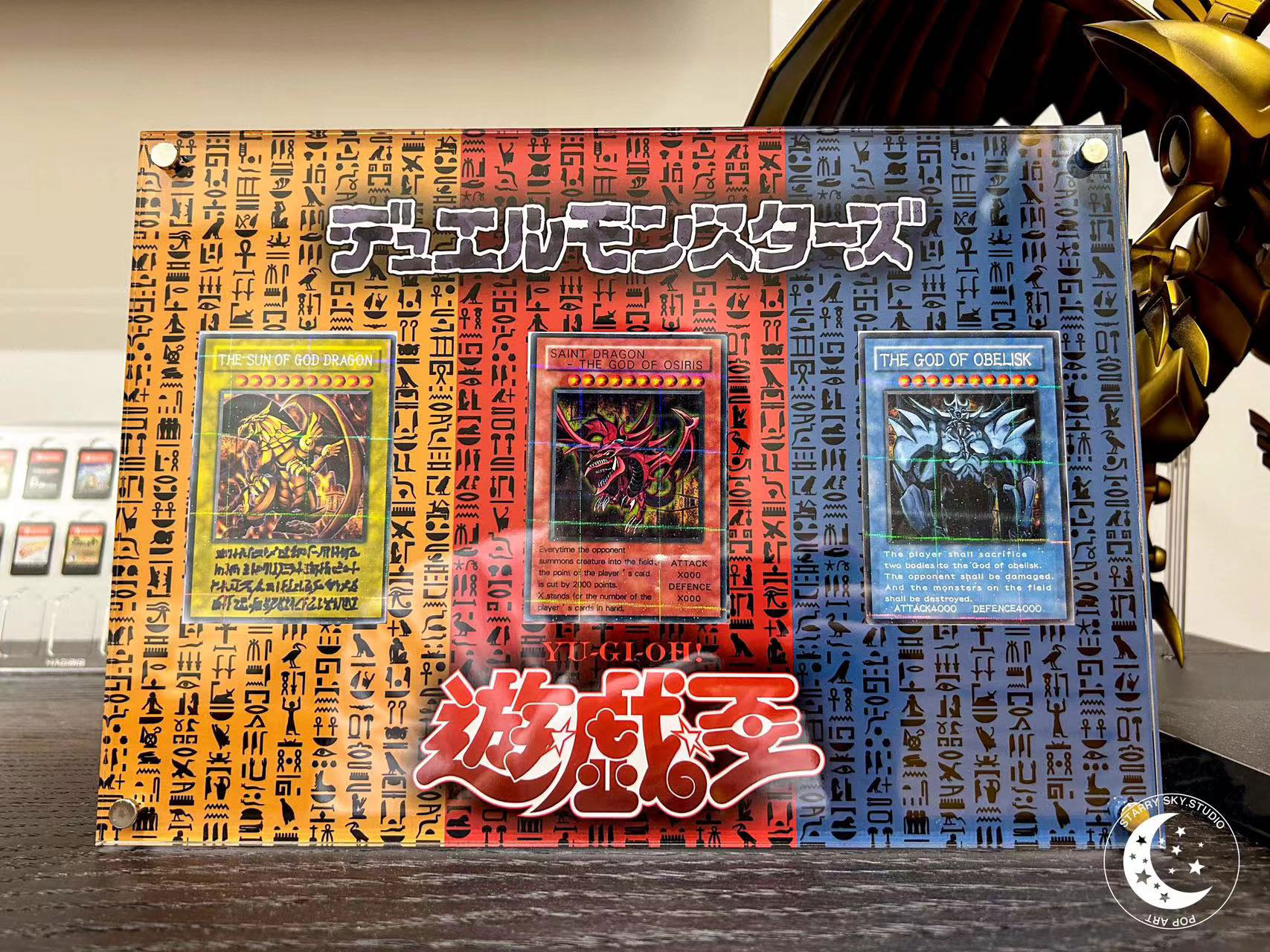 Fully Painted Egytian God Cards/ Three Legendary Gods Card Acrylic ...