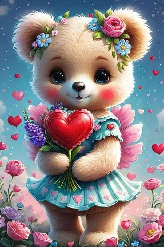Luxury AB Velvet Diamond Painting Kit -Bear