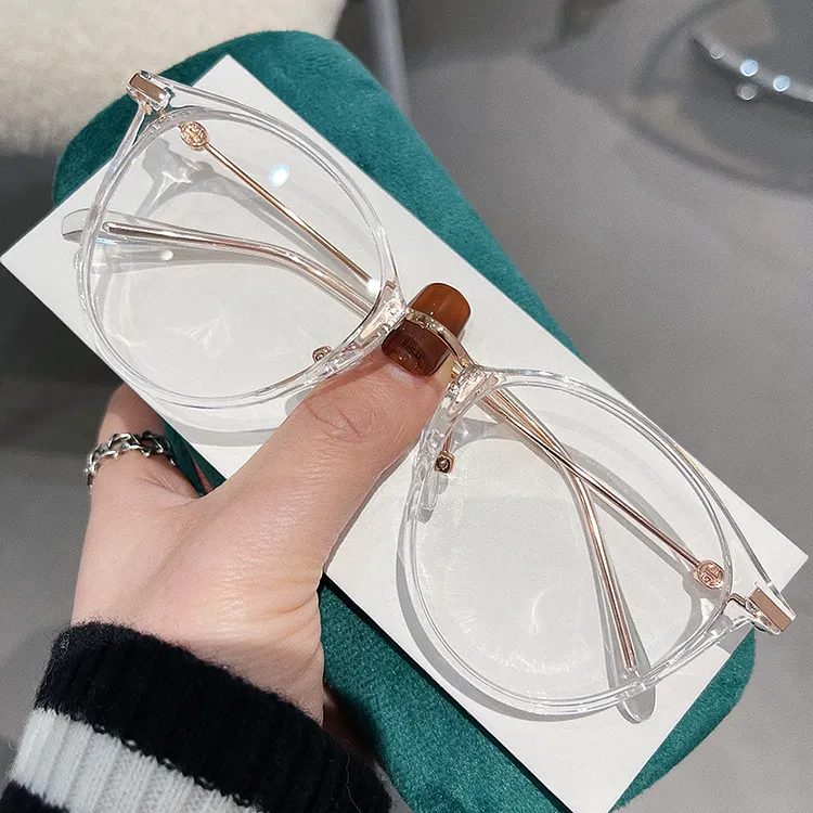 New Men Women Glasses Frame Round Shape Anti Blue Light Eyeglass Frames ...