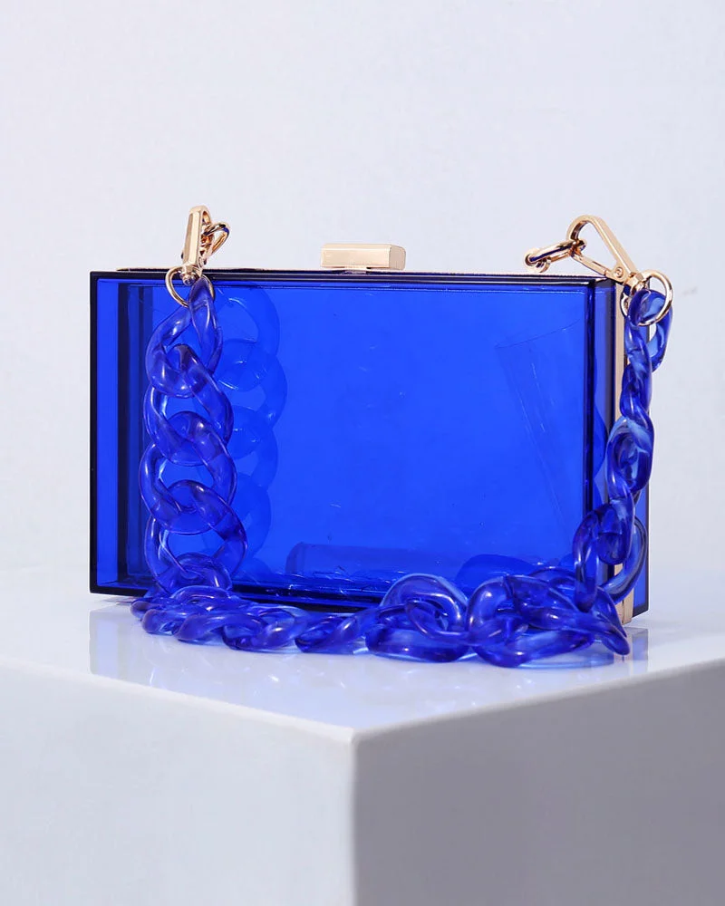 Acrylic Chain Square Box Bag
