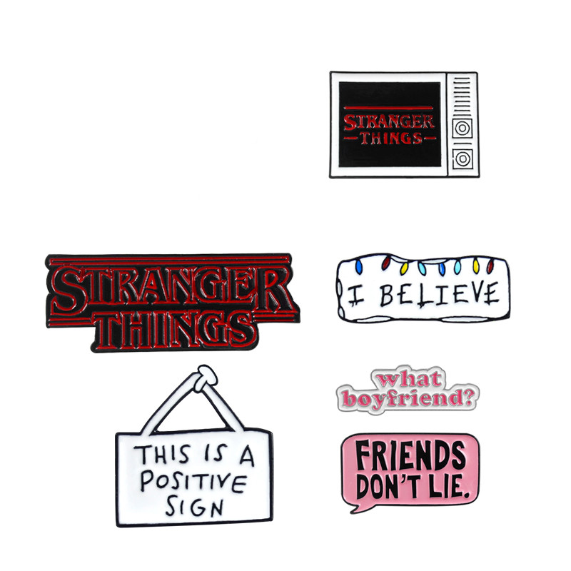 Positive Label Toilet Paper Brooch I BELIEVE Dialogue Symbol STRANGER ...