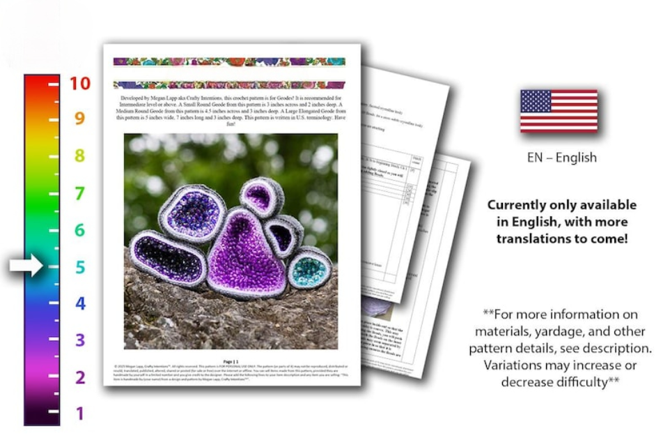 Geode Crochet Pattern PDF