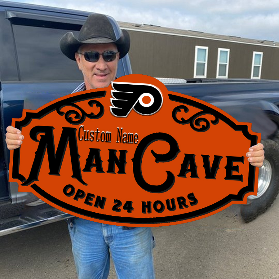 Custom Name Philadelphia Flyers Man Cave&Diva Cave Sign