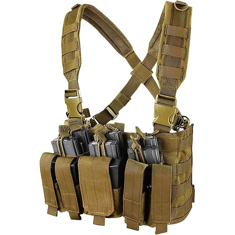 Outdoor Tactical MOLLE Multi-function Chest Strap Vest Adjustable ...