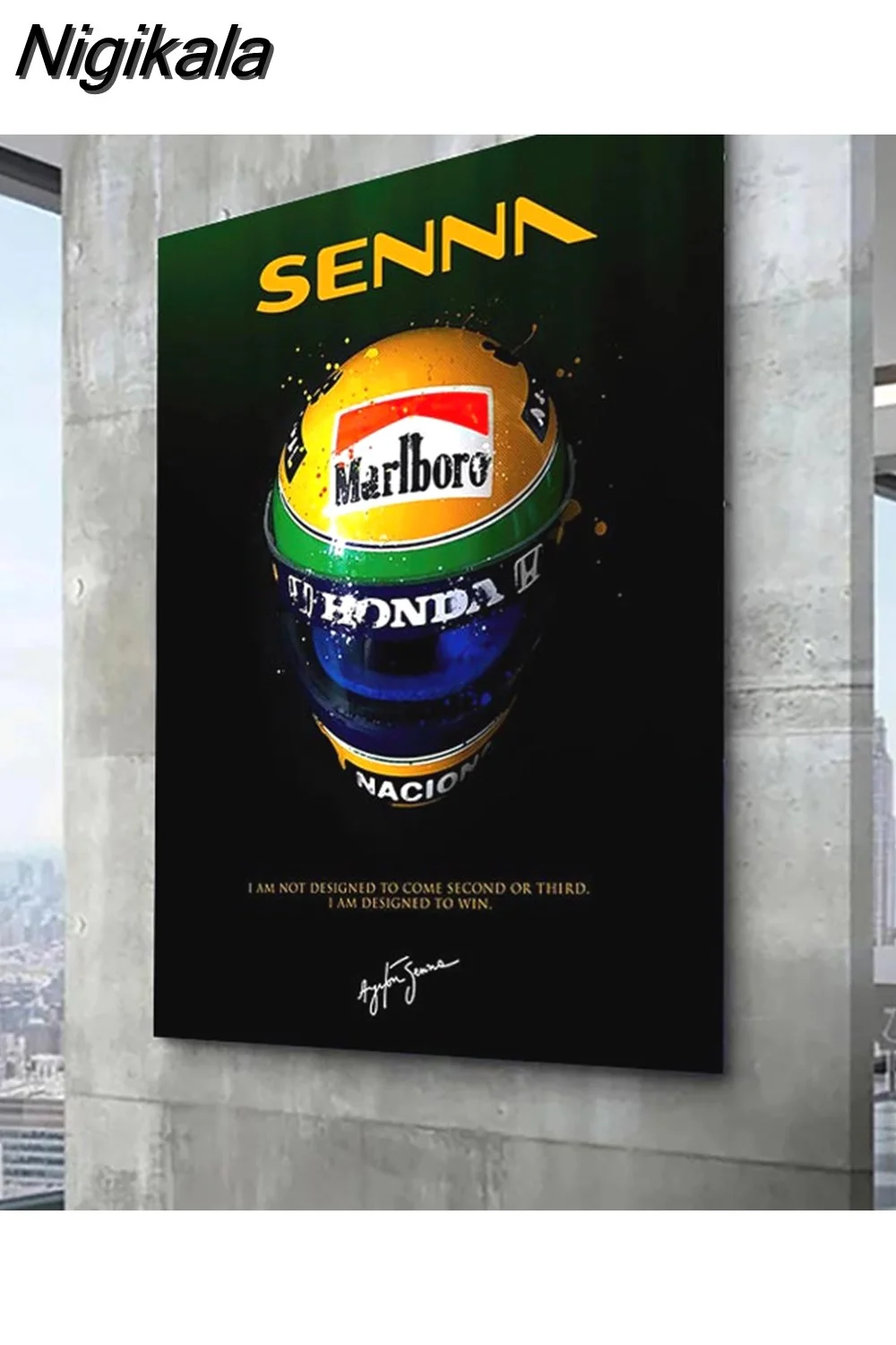 Nigikala F1 Racer Helmet Canvas Posters Famous Formula 1 World Champion ...