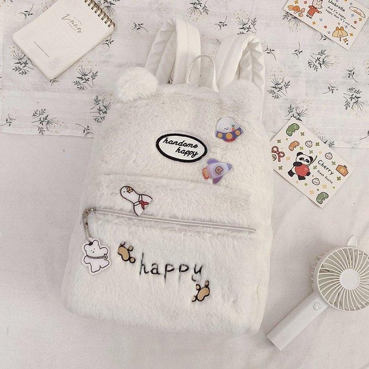 PLUSH BEAR EAR BACKPACK