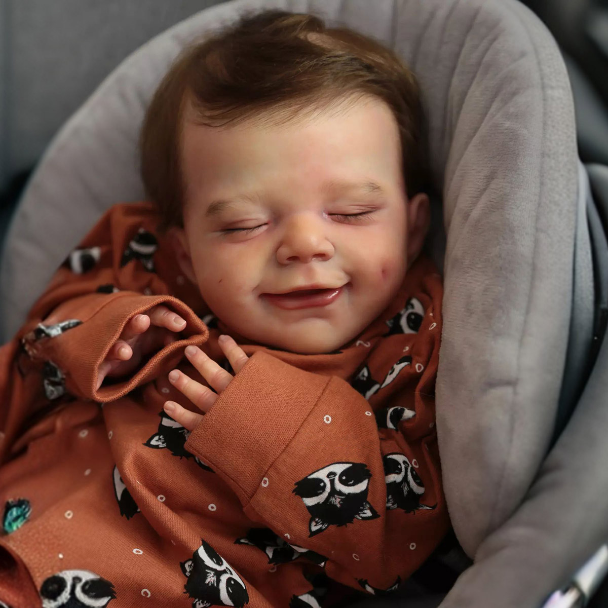 20" Blinking Eyes Reborn Newborn Doll Girl Swinth with Painted Hair ...