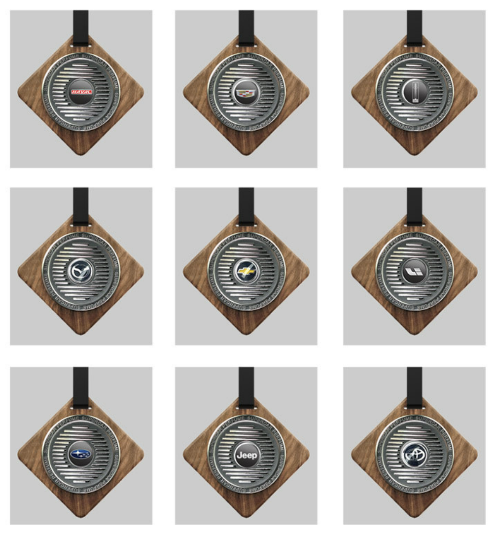 Car pendant walnut wood pendant can be customized with LOGO car perfume