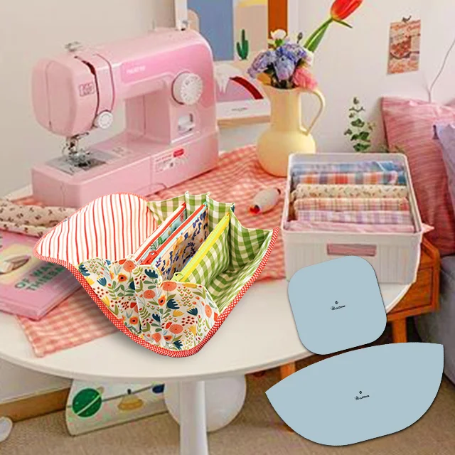 Triple Zipper Pouch Sewing Templates(2PCS)&Instruction