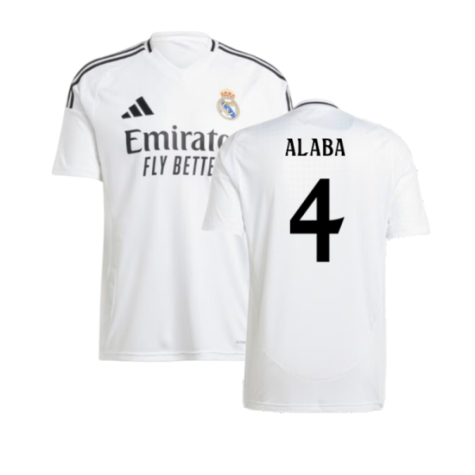 Real Madrid David Alaba 4 Home Shirt Kit 2024-2025