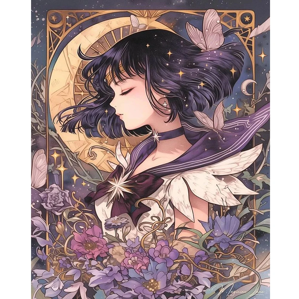 Sailor Moon (velvet cloth) Fairy Dust Drills full round/square diamond ...