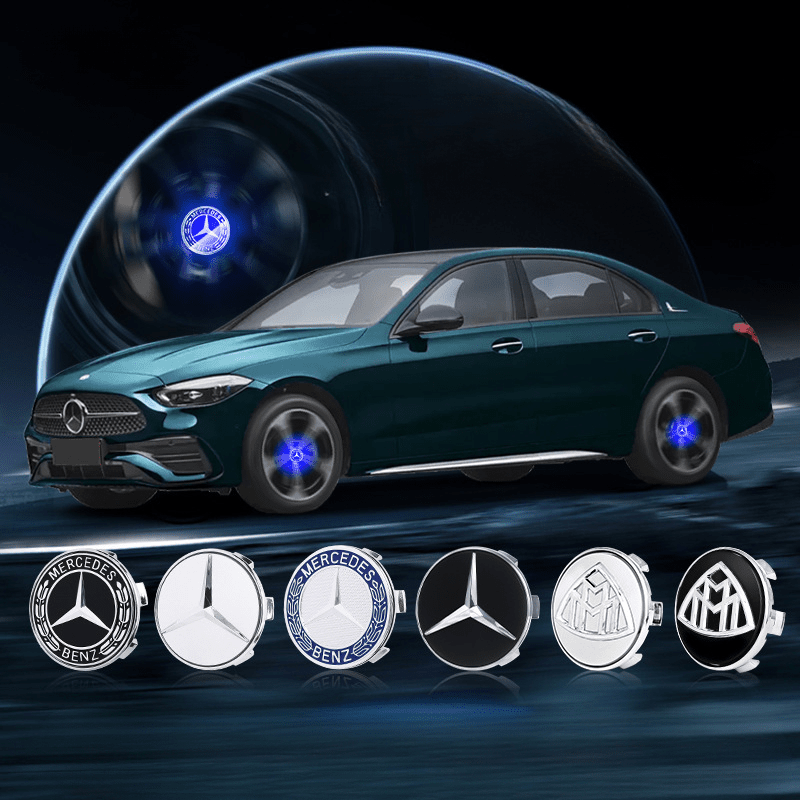 Greetlight Mercedes-Benz-Compatible Magnetic Suspension Hub Caps & LED ...