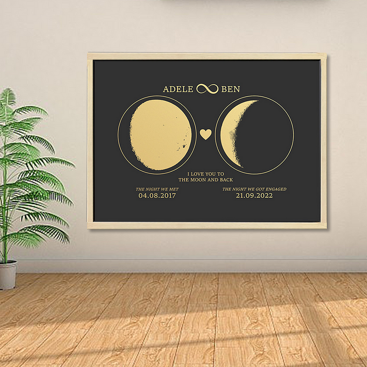 CUSTOM ART / 2 MOON PHASES DESIGN