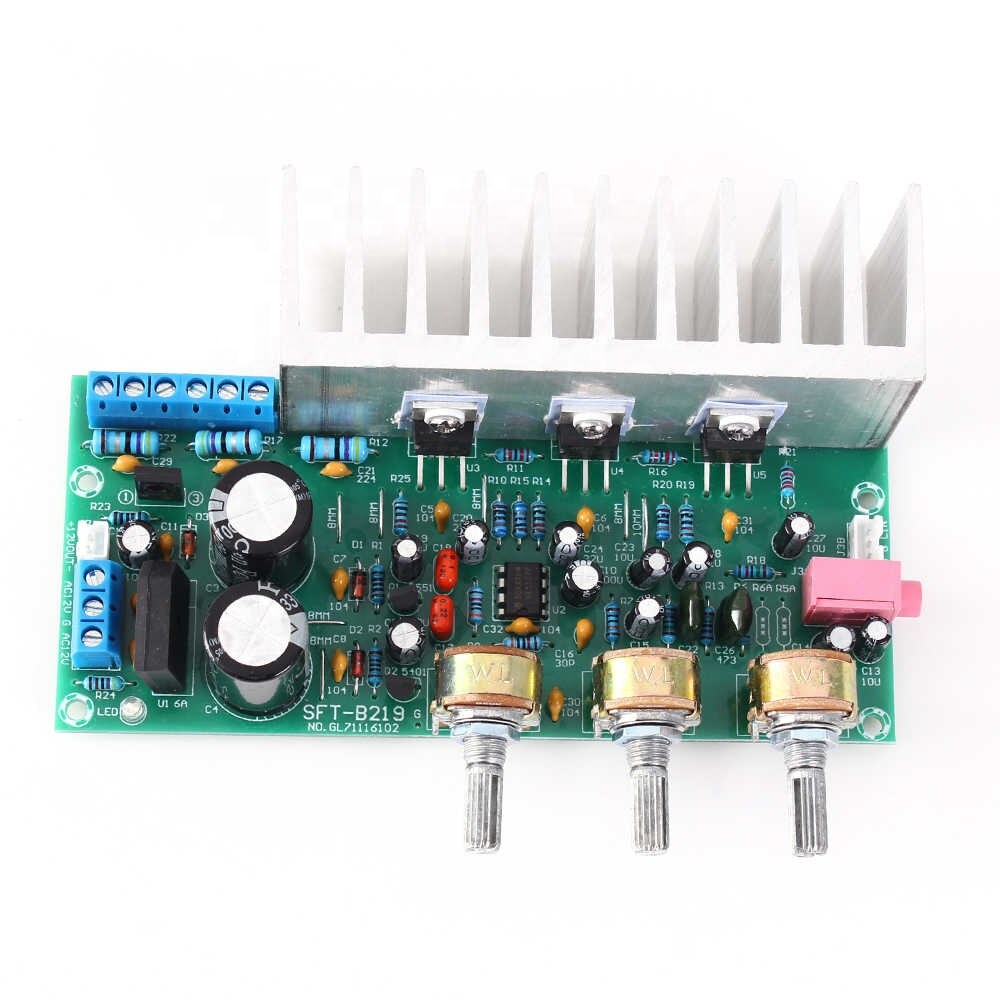 Three channel Power Amplifier 60W Bass Speaker NE5532 2.1 HIFI ...