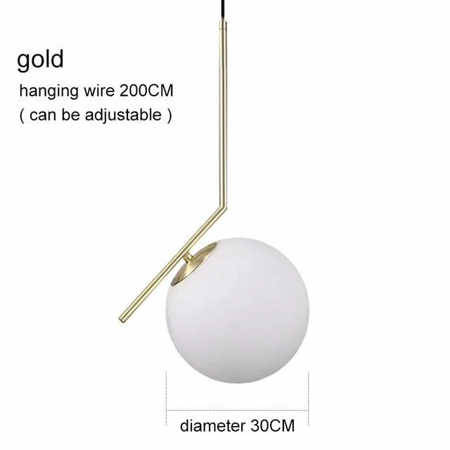Modern Glass Ball Pendant Lights For Dining Room Indoor Home Kitchen ...