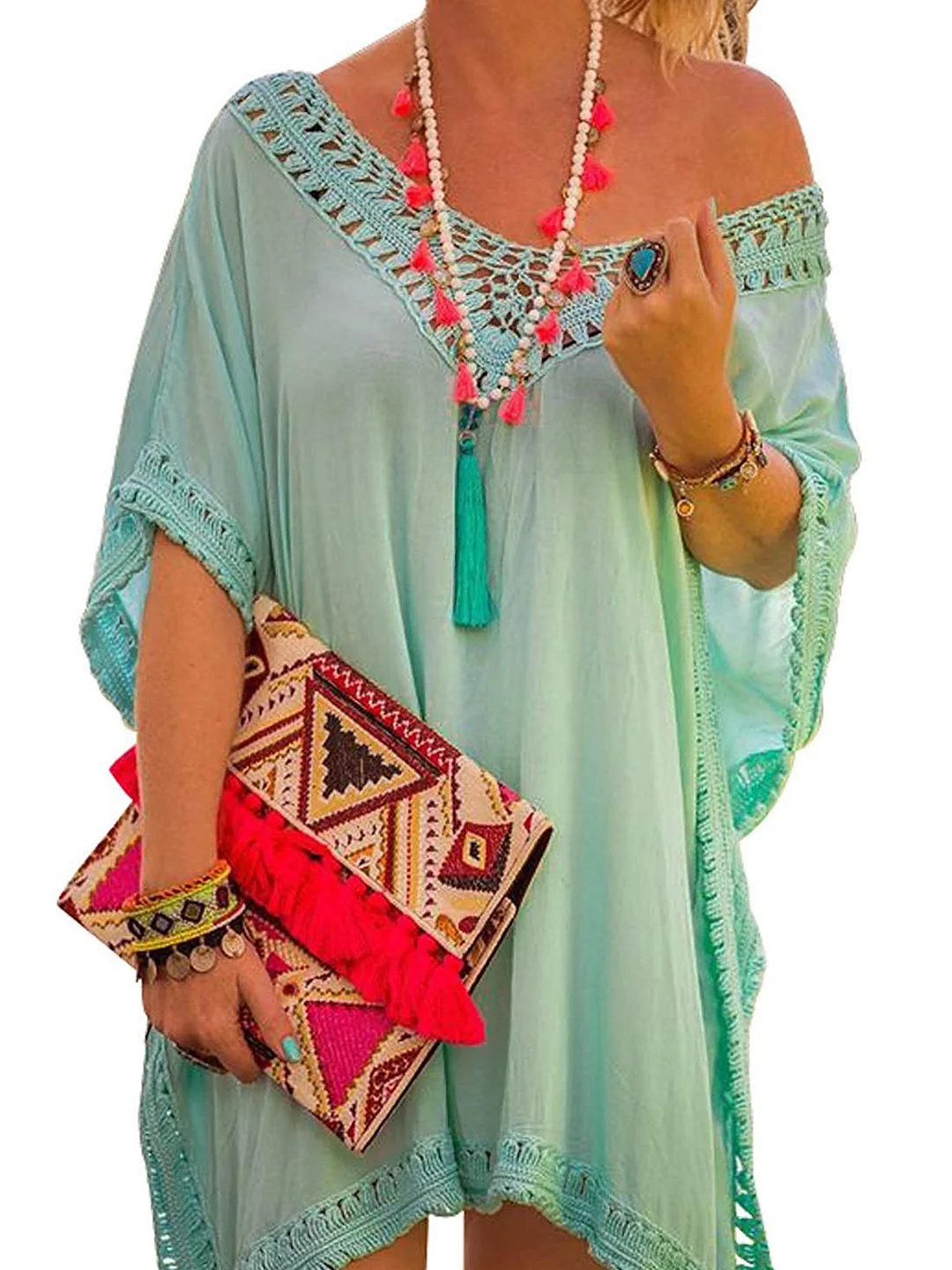 Half Sleeve Basic V Neck Mini & Short Dresses