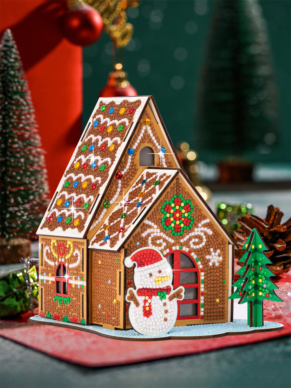 5D Diamond Painting Building Block Puzzle Christmas House Set