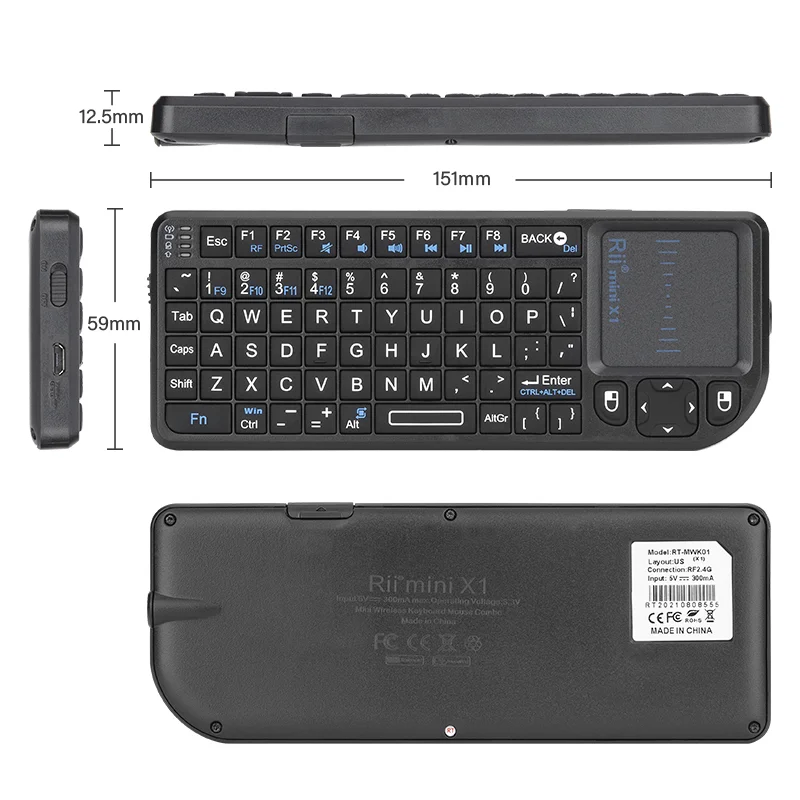 Rii K01X1 Mini Wireless Keyboard