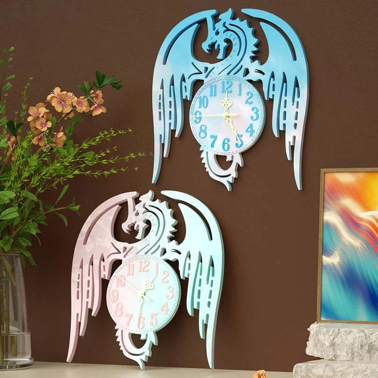 Dragon Shape Clock Resin Mold | Wall Mounted Design | CrazyMold