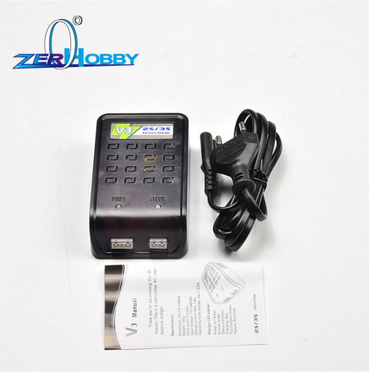 EV-PEAK v3 12W 1A AC Input 100-240V easy balance charger for 2-3S lipo Battery