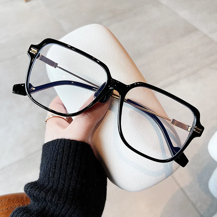 Big Size Square Shape Glasses Women Blue Light Blocking Transparent Men ...
