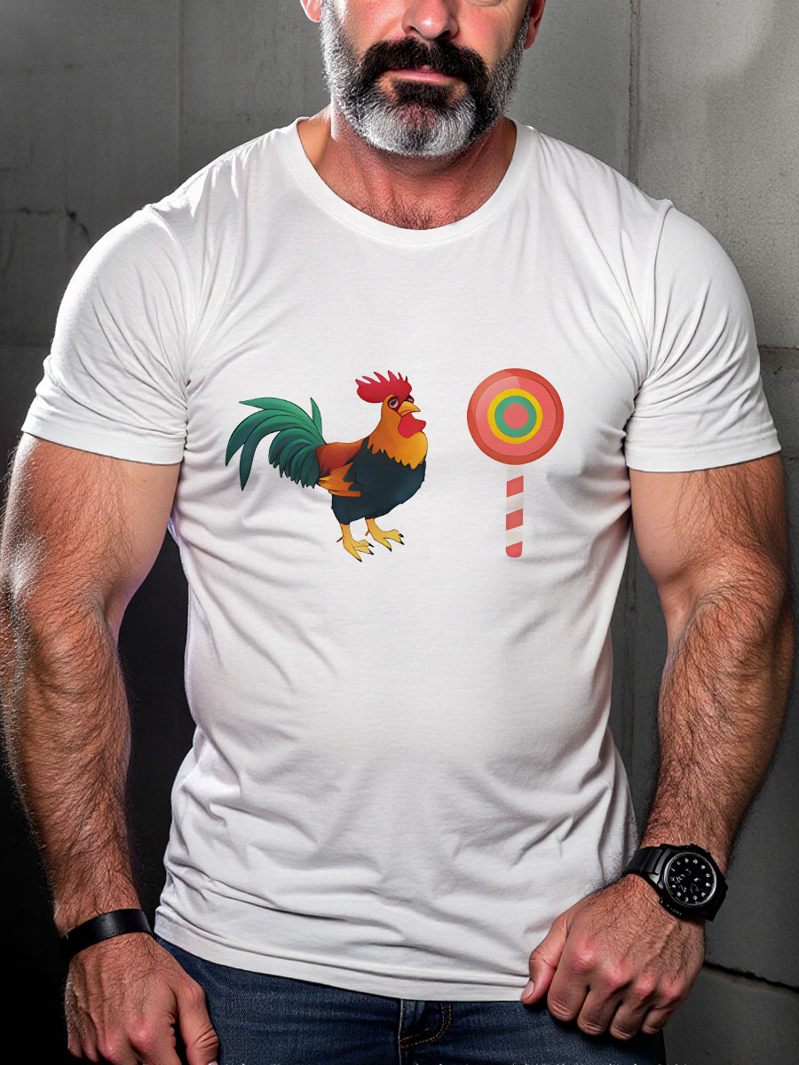 LGBT Proud Pig Muscle Leather Daddy Casual Print T-shirt