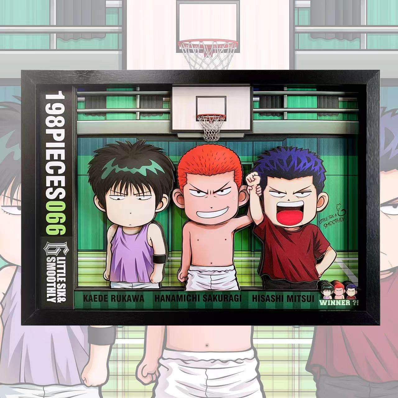 3D Decorative Paint of Chibi Ver. Kaede Rukawa & Hanamichi Sakuragi ...