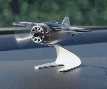 Solar plane car decoration
