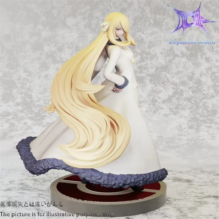 1/20 & 1/8 Scale World Zukan Champion Cynthia - Pokemon Resin Statue ...