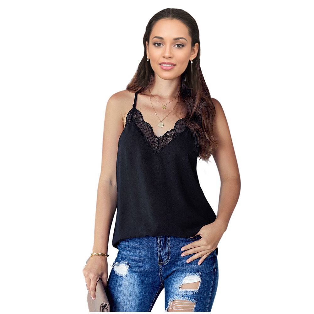 Women's Chiffon Camisole Top Summer Sexy V Tank Top