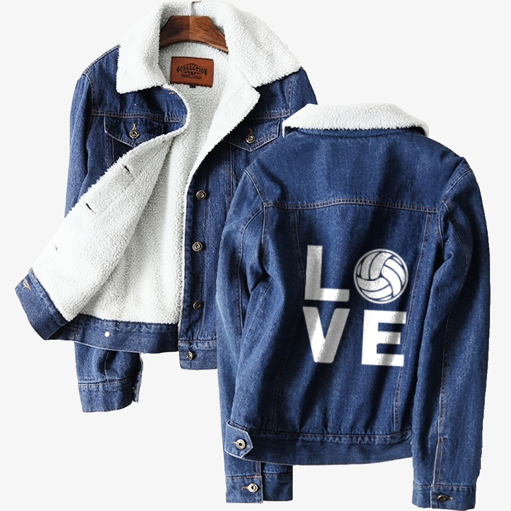Quocoa Volleyball Classic Lined Denim Jacket - Love Volleyball