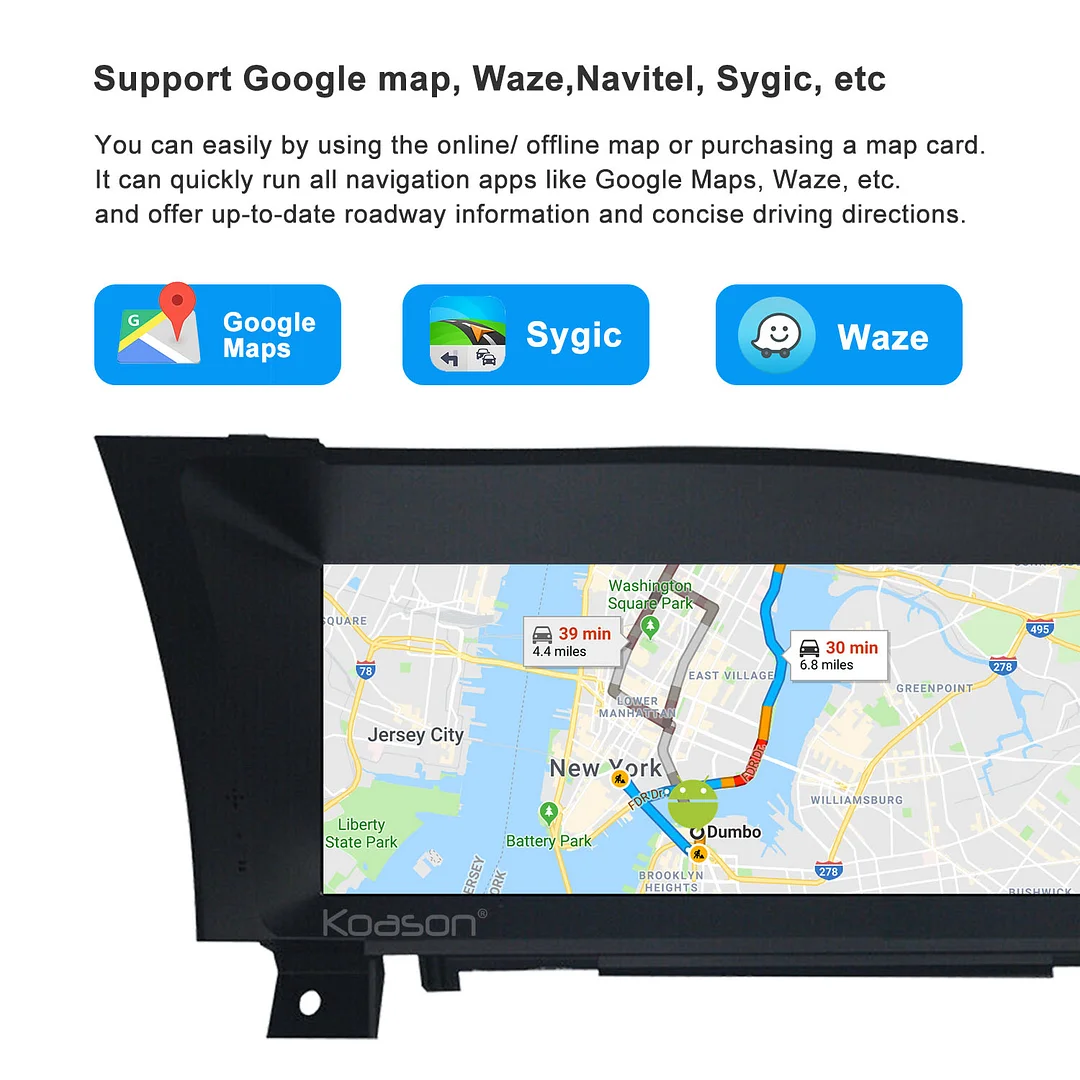 Koason Android Screen Upgrade Apple CarPlay Android Auto GPS Navigation ...
