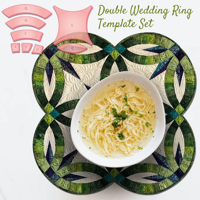 Double Wedding Ring Book & Template Set(8PCS) + Manual