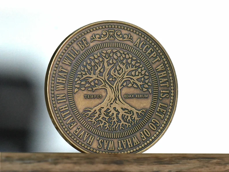 This Too Shall Pass | Philosophy Reflection Motivation Coin