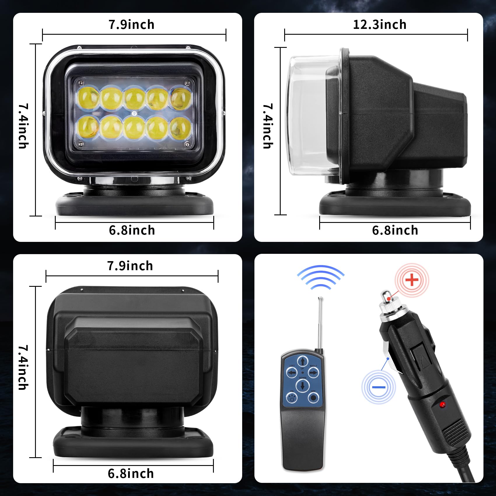 Saker LED Spotlight with Remote