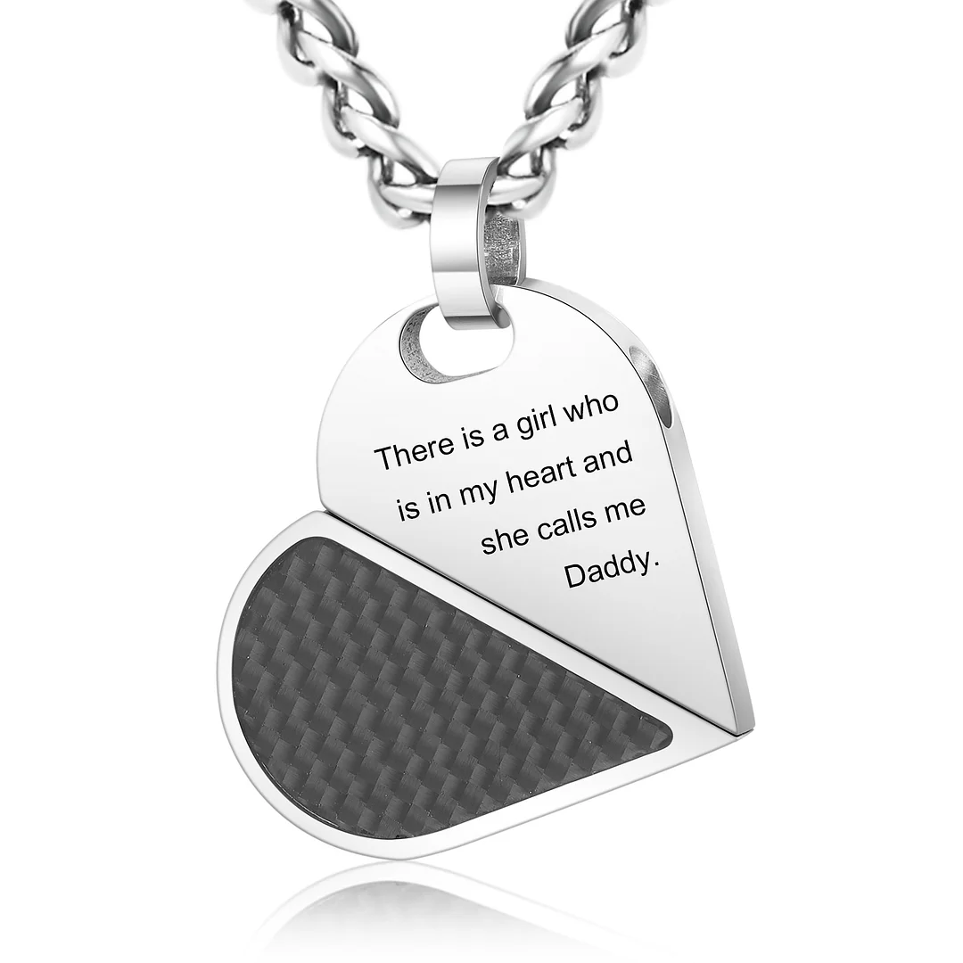 Personalized Carbon Fiber Rotated Necklace Heart Transform Necklace ...